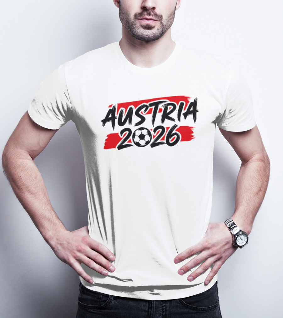 Austria 2026 Soccer Ball Graphic World Cup National Team T-Shirt