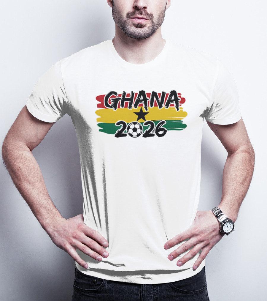 Ghana 2026 World Cup National Football Team Colors And Star T-Shirt