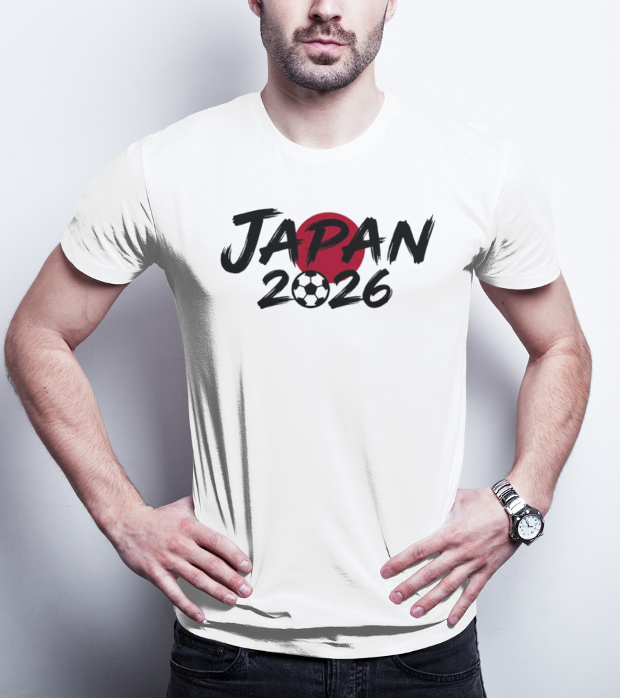 Japan 2026 Soccer Ball Red Circle T-Shirt