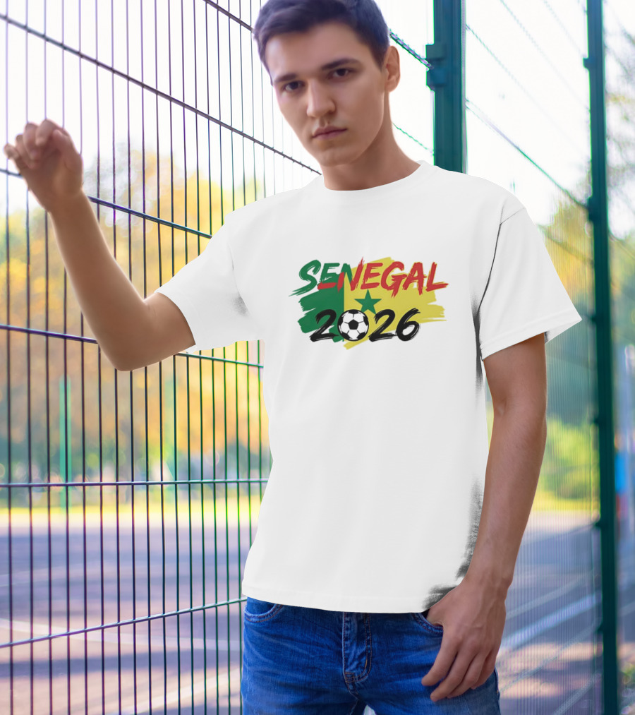 Senegal 2026 World Cup Soccer Team Star Flag T-Shirt