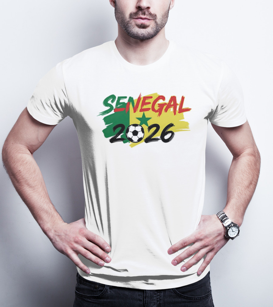 Senegal 2026 World Cup Soccer Team Star Flag T-Shirt