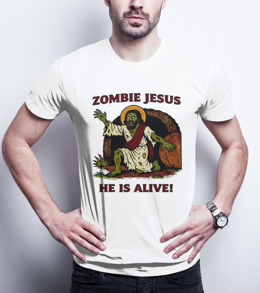 Zombie Jesus He Is Alive Resurrection Meme T-Shirt