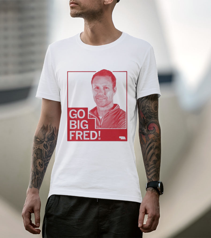 Go Big Fred Nebraska Sports Icon Red T-Shirt