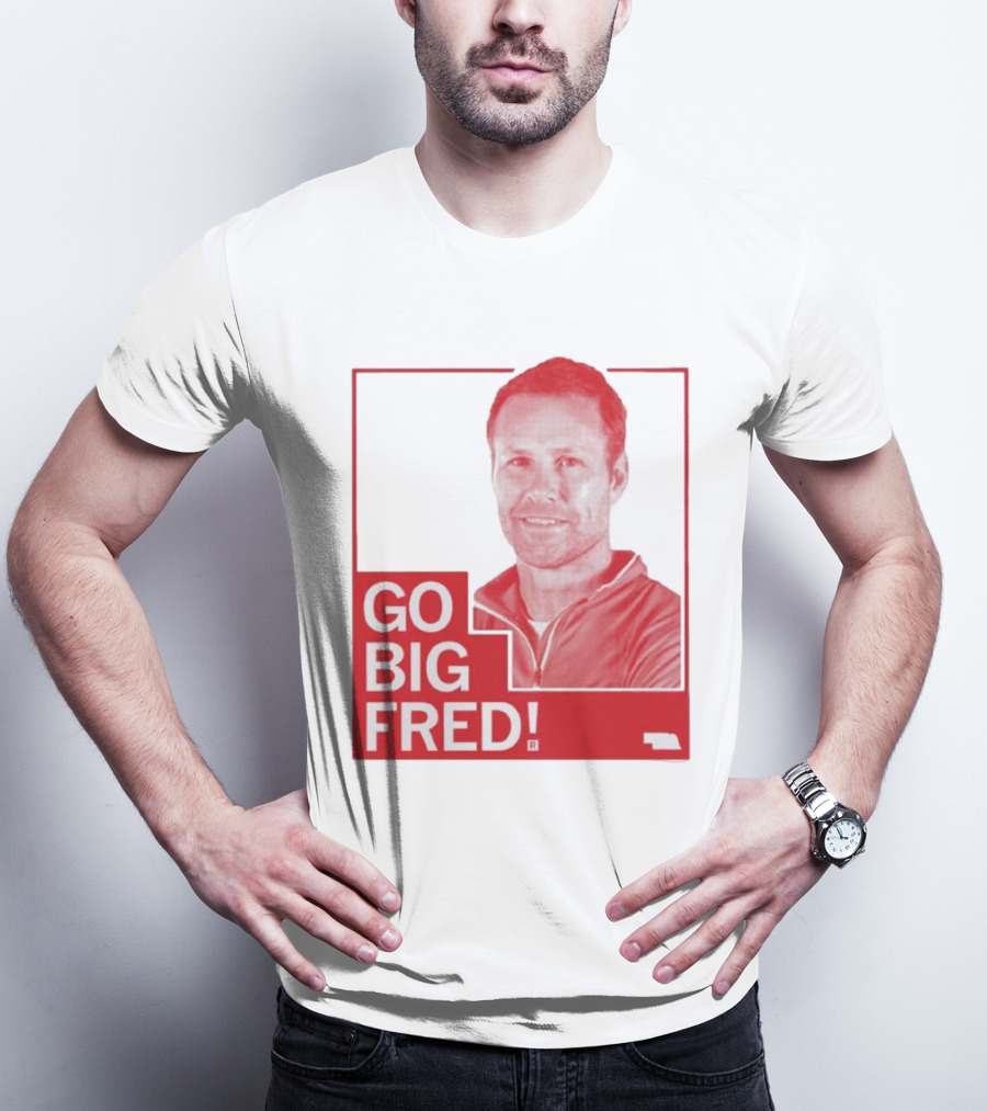 Go Big Fred Nebraska Sports Icon Red T-Shirt