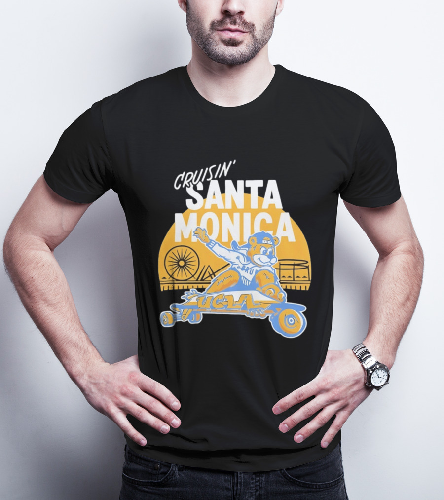 Cruisin' Santa Monica UCLA Bruins Skateboarding Bear T-Shirt