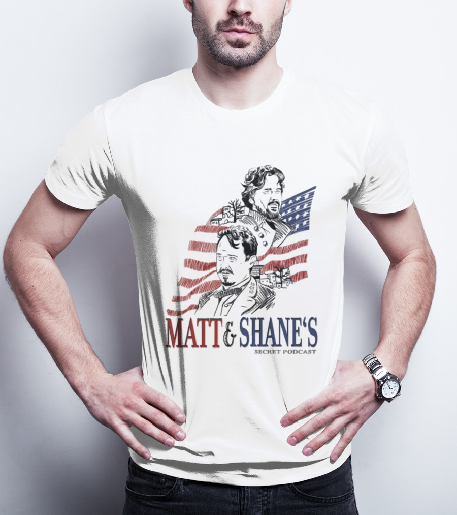 Matt And Shane's Secret Podcast American Flag T-Shirt