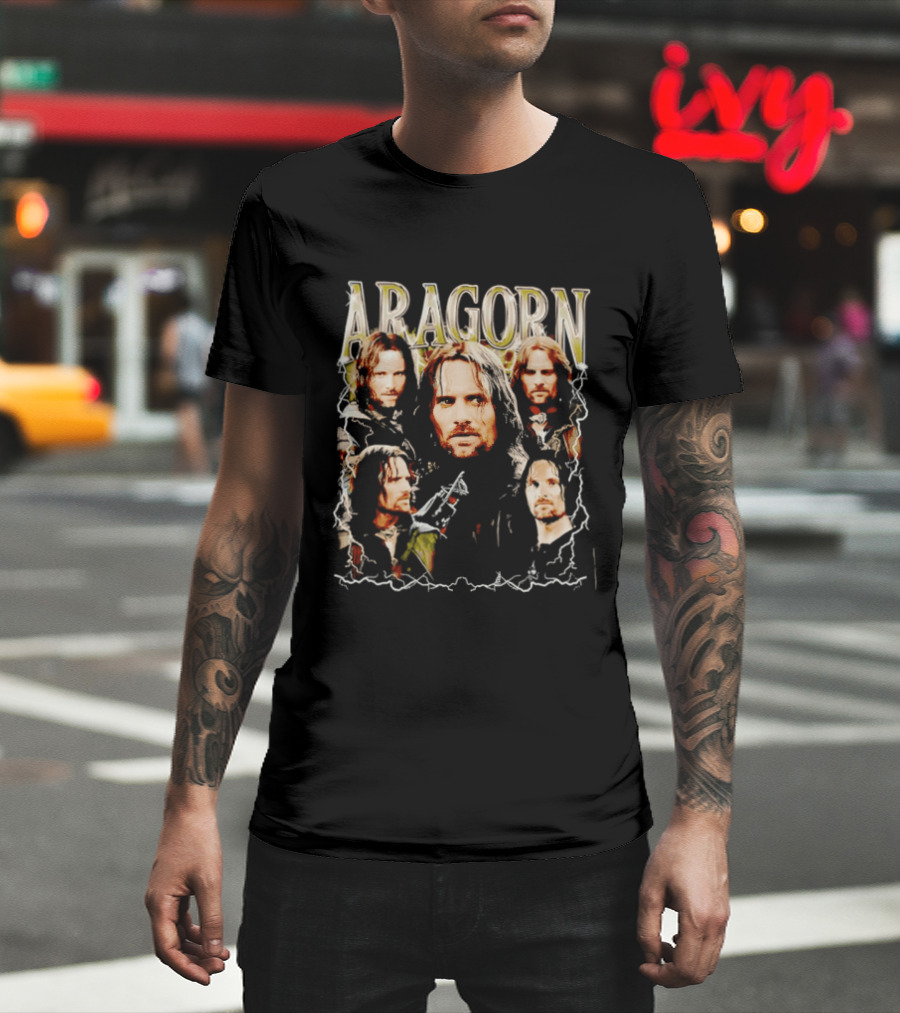 Aragorn Character Collage Lord Of The Rings T-Shirt