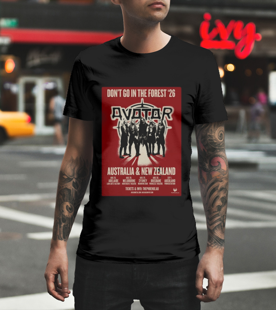 Avatar Band Don't Go In The Forest 2026 Tour Australia New Zealand Dates T-Shirt