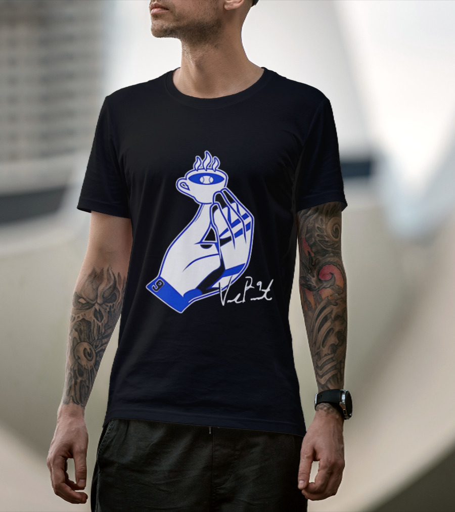 Blue Jays 27 Vladimir Guerrero Jr Number 27 Hot Coffee Baseball Cup T-Shirt