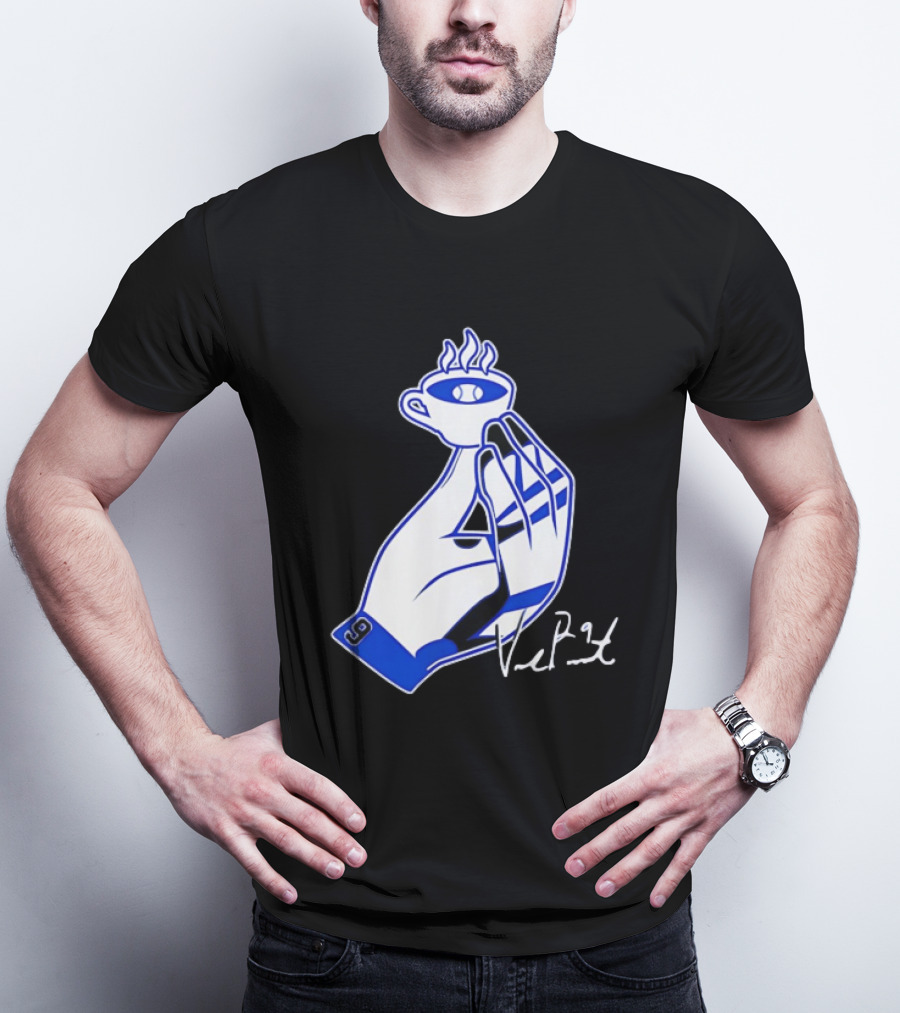Blue Jays 27 Vladimir Guerrero Jr Number 27 Hot Coffee Baseball Cup T-Shirt