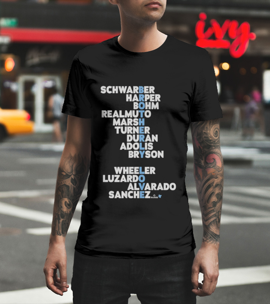 Philadelphia Baseball Brotherly Love Schwarber Harper Bohm Realmuto 2026 T-Shirt