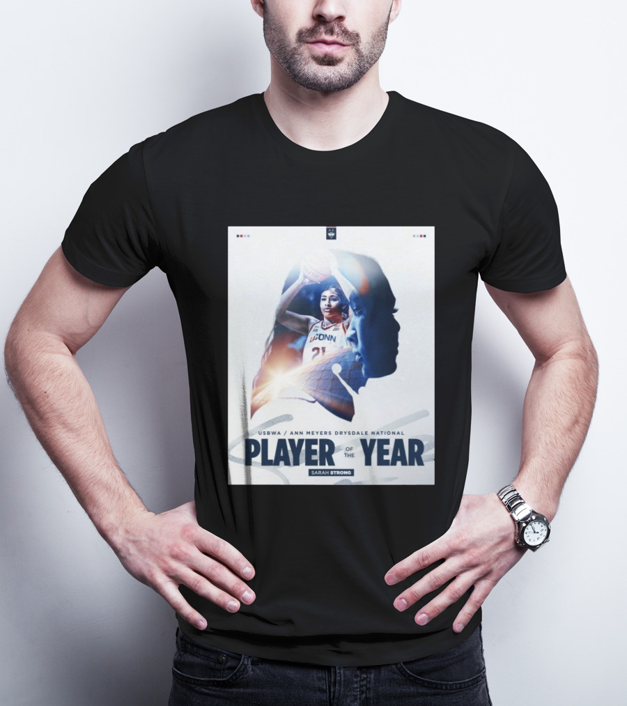 Sarah Strong UConn USBWA Ann Meyers Drysdale National Player Of The Year 2026 T-Shirt