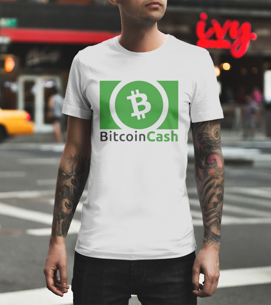 Bitcoin Cash Cryptocurrency Symbol Green Circle T-Shirt