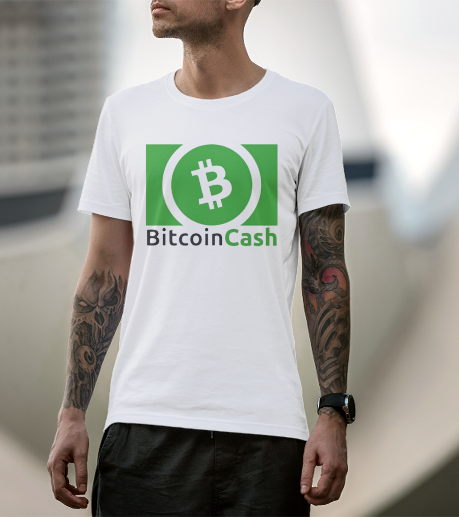Bitcoin Cash Cryptocurrency Symbol Green Circle T-Shirt
