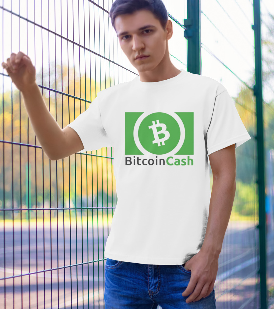 Bitcoin Cash Cryptocurrency Symbol Green Circle T-Shirt
