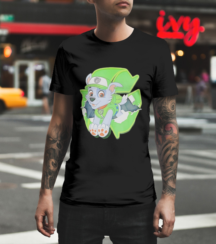 Bought Myself A Rocky Recycle Adventure Paw Patrol Rocky Puppy Patrol Green Eco Friendly T-Shirt