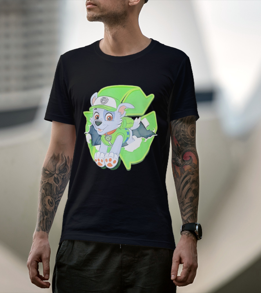 Bought Myself A Rocky Recycle Adventure Paw Patrol Rocky Puppy Patrol Green Eco Friendly T-Shirt