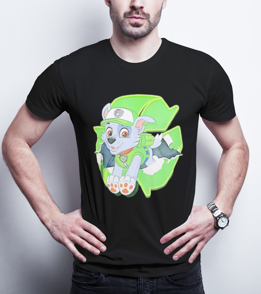 Bought Myself A Rocky Recycle Adventure Paw Patrol Rocky Puppy Patrol Green Eco Friendly T-Shirt