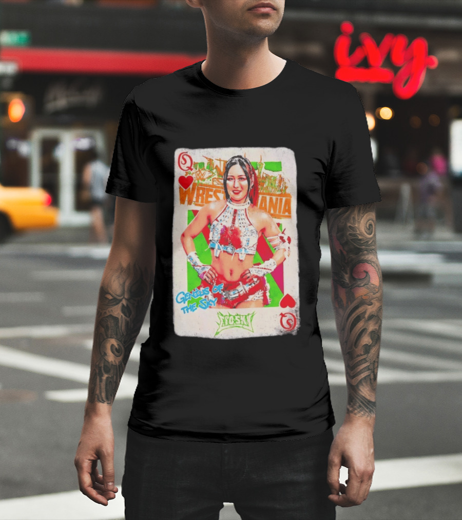 Iyo Sky Genius Of The Sky WrestleMania WWE Playing Card T-Shirt