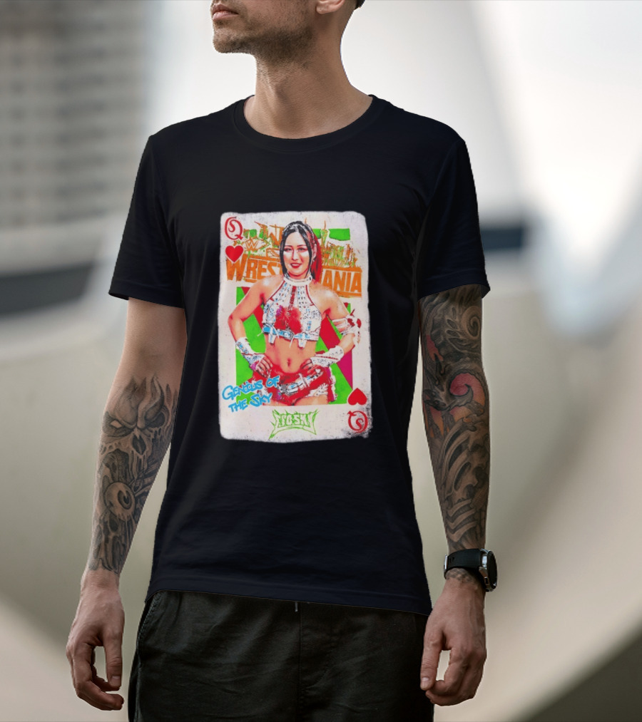 Iyo Sky Genius Of The Sky WrestleMania WWE Playing Card T-Shirt