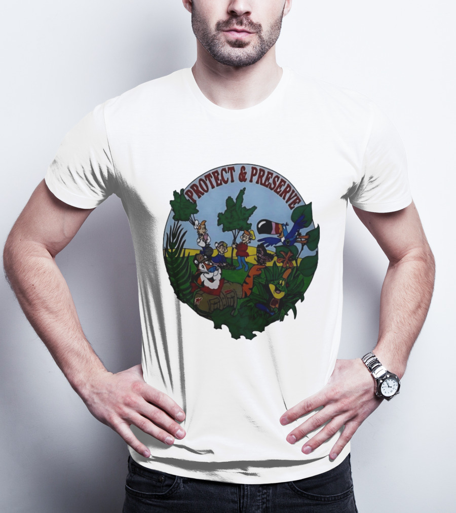 1993 Kelloggs Tony The Tiger Protect Preserve Environmentalist Kids Nature T-Shirt