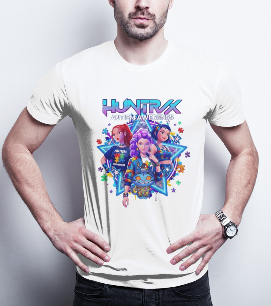 Huntrix Autism Awareness Demon Hunter K Pop Puzzle Star 2026 T-Shirt