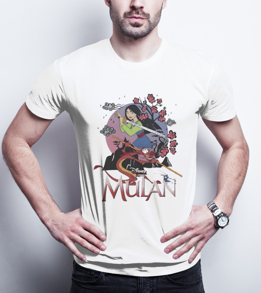 Disney Mulan Mushu Cherry Blossom Scene T-Shirt