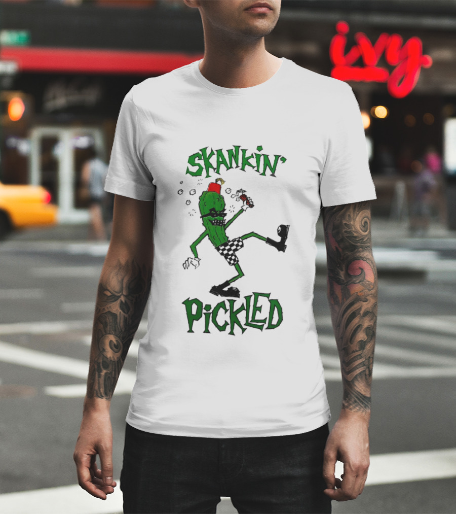 Skankin' Pickle Dancing Cartoon Character Fun Novelty T-Shirt