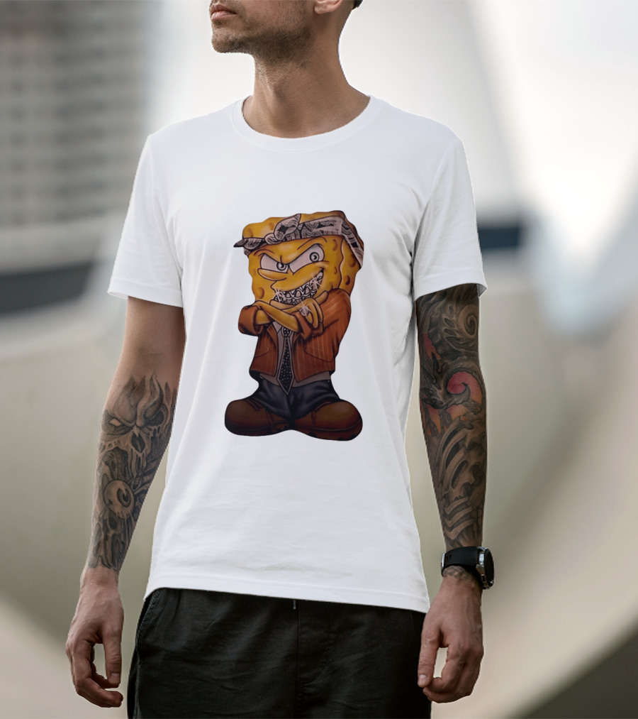 SquarePants Registered Flex Offender Gangster With Bandana And Bling T-Shirt