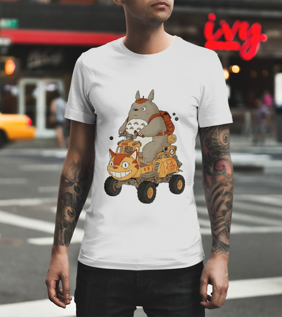 Totoro Catbus Forest Spirit Off Road Adventure T-Shirt