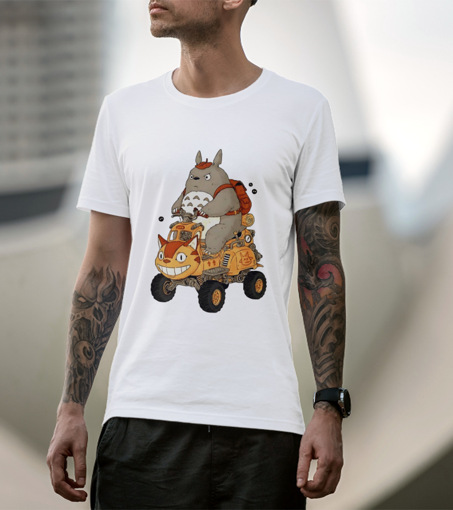Totoro Catbus Forest Spirit Off Road Adventure T-Shirt