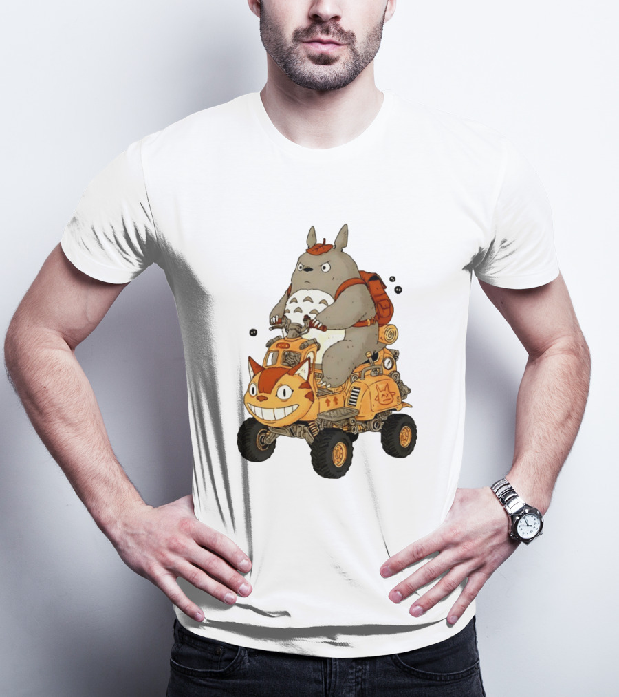 Totoro Catbus Forest Spirit Off Road Adventure T-Shirt