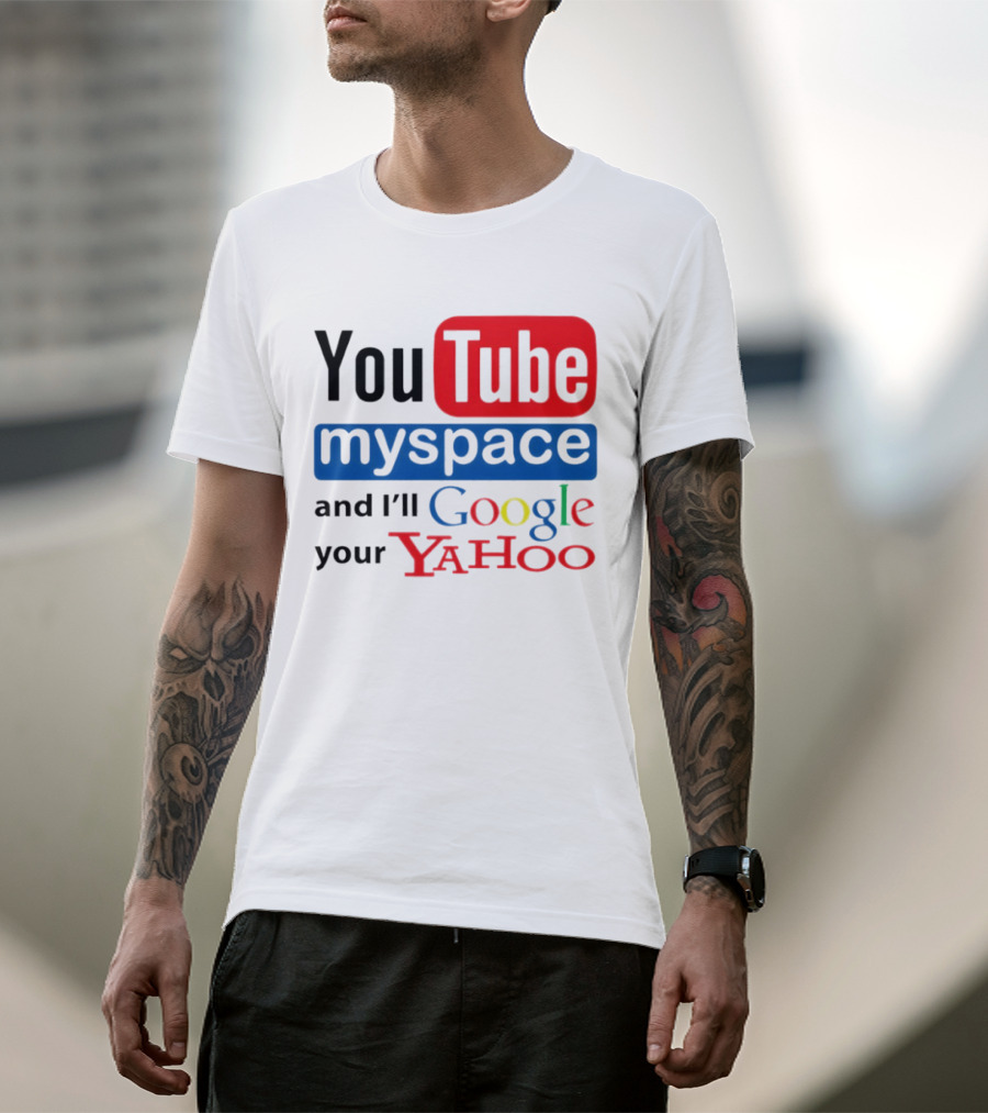 YouTube Myspace Google Yahoo Internet Humor Retro Tech T-Shirt