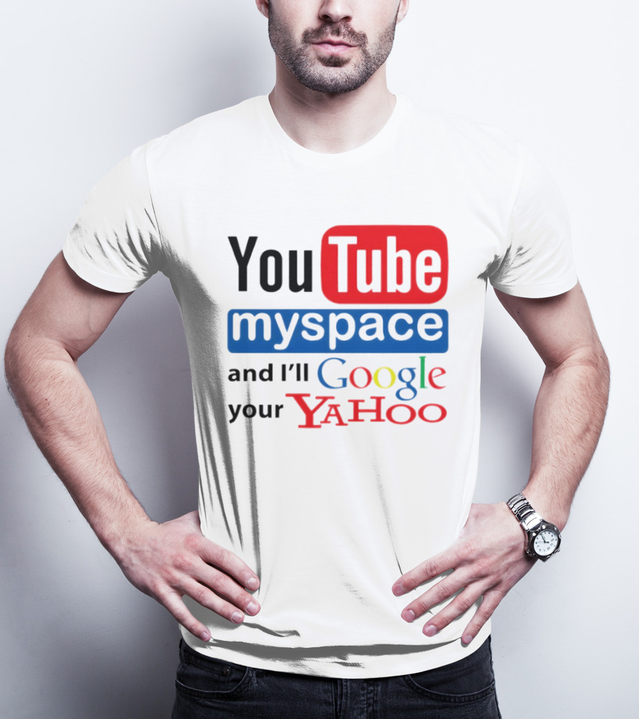YouTube Myspace Google Yahoo Internet Humor Retro Tech T-Shirt