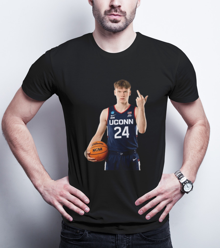 Braylon Mullins UConn Huskies 24 NCAA Basketball Middle Finger T-Shirt