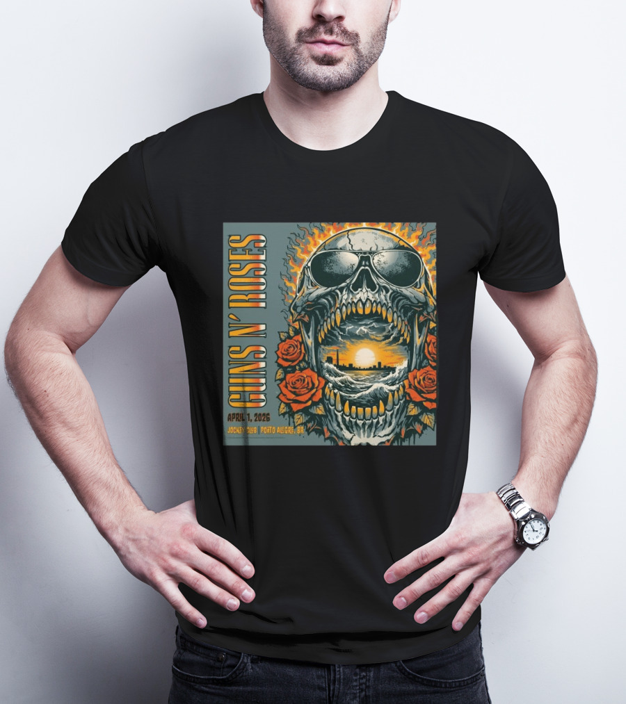 Guns N' Roses April 1 2026 Jockey Club Porto Alegre Brazil T-Shirt