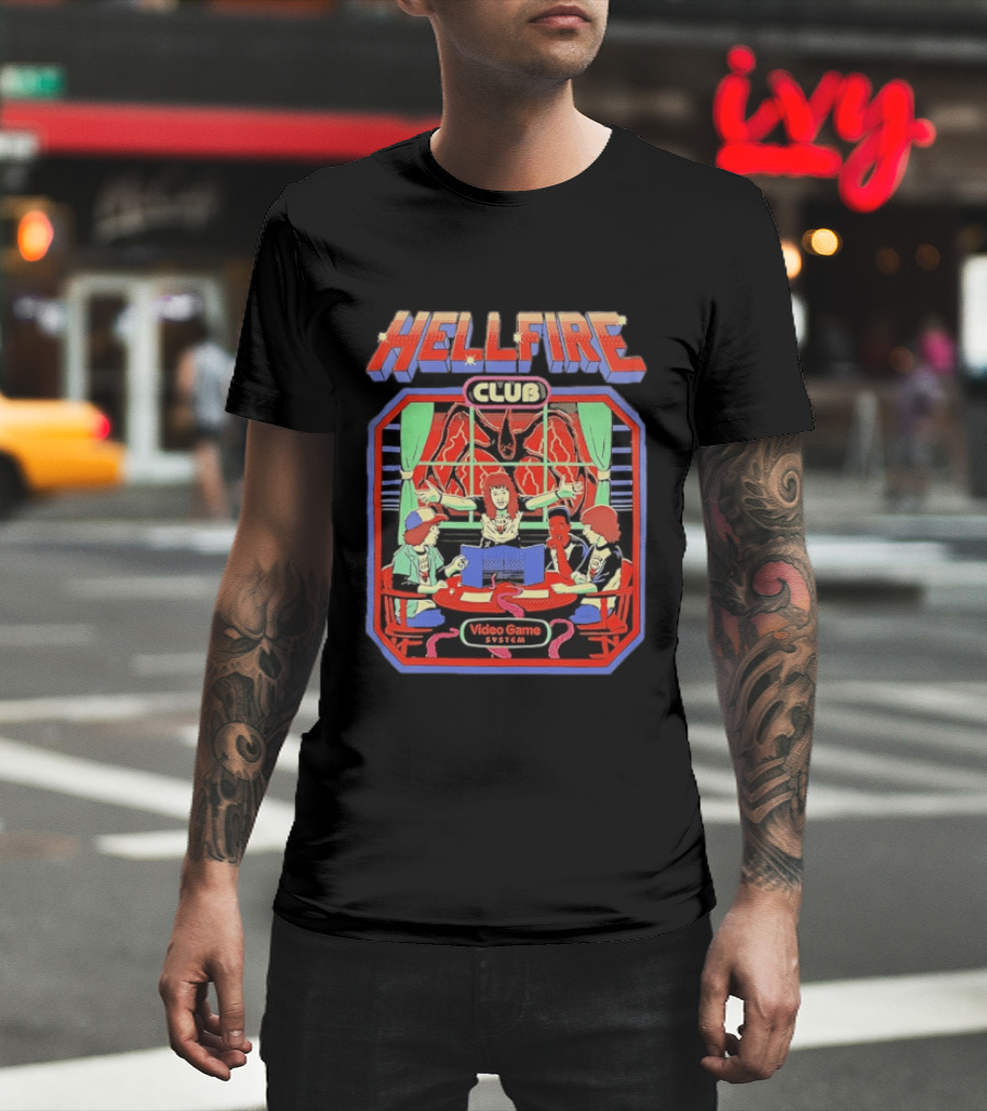 Hellfire Club Video Game System Stranger Things Steven Rhodes T-Shirt