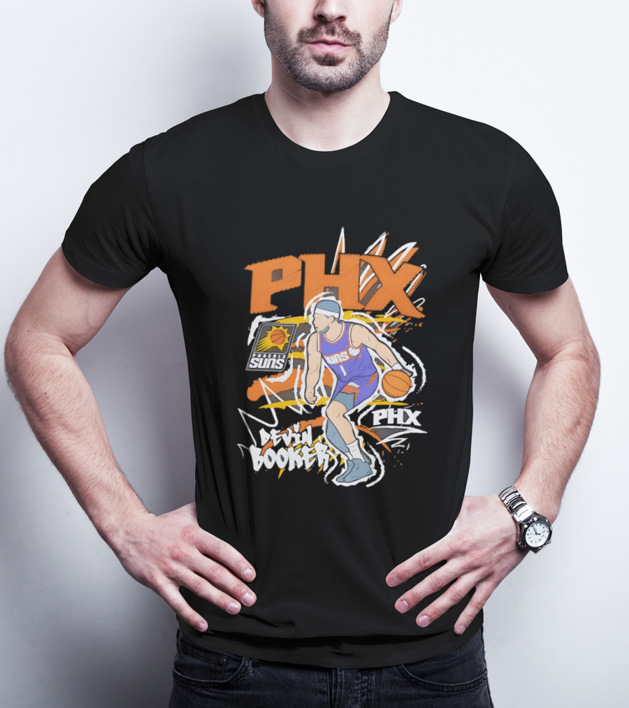 Phoenix Suns Devin Booker PHX Basketball Player T-Shirt