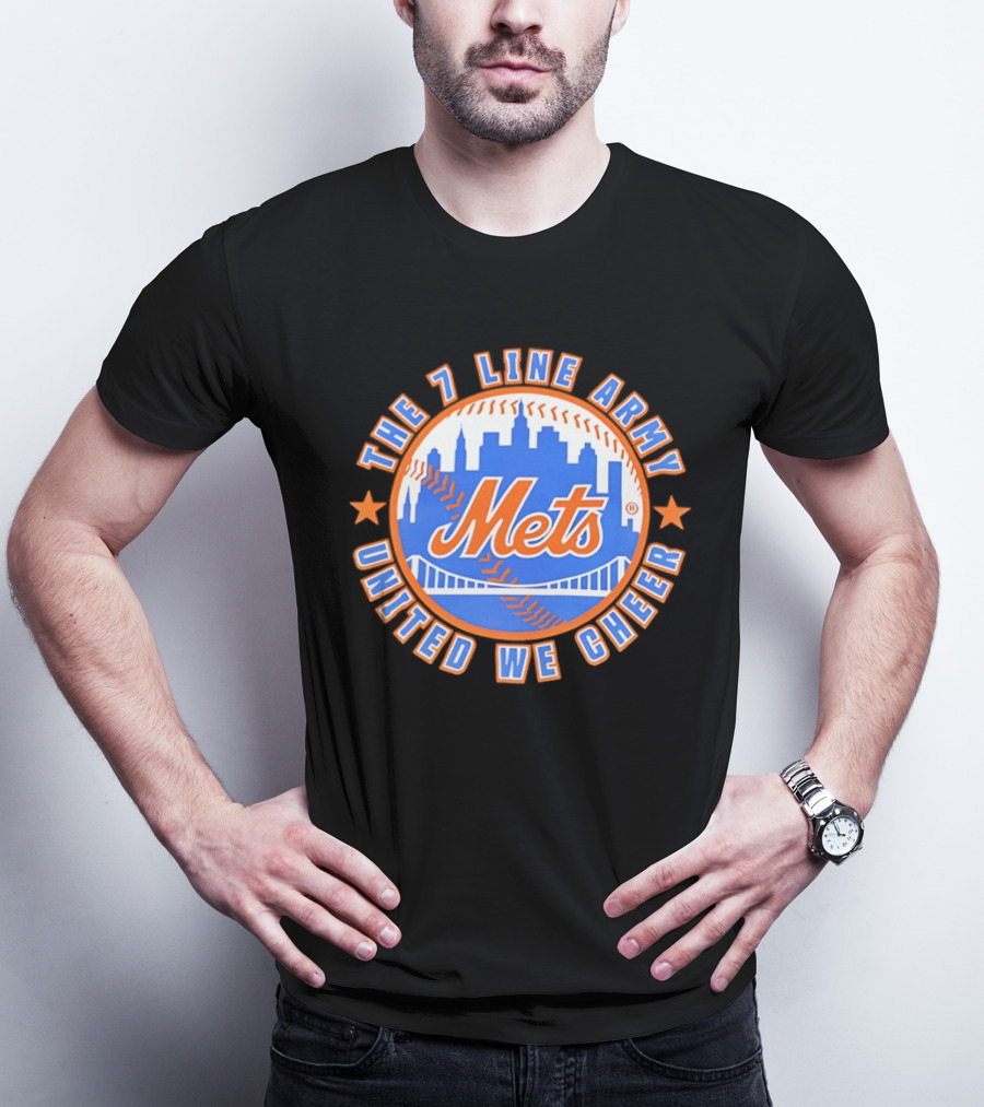 New York Mets The 7 Line Army United We Cheer T-Shirt