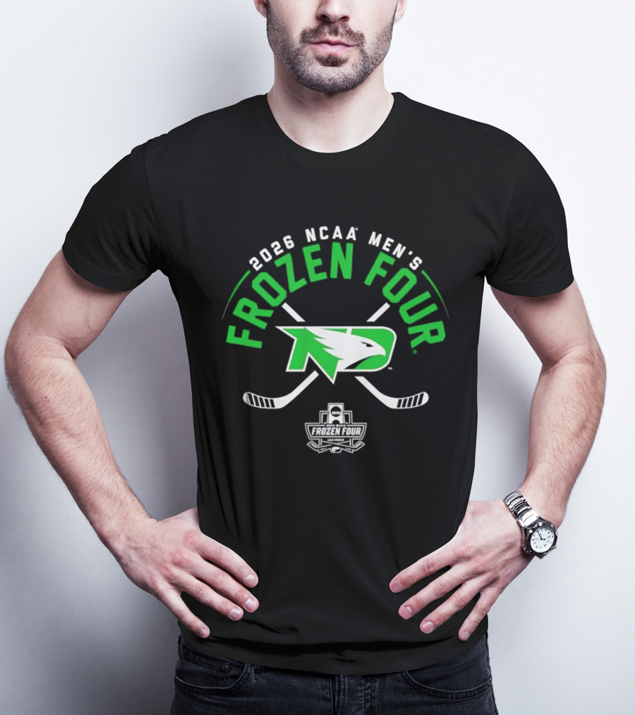 2026 NCAA Men's Frozen Four North Dakota Fighting Hawks Hockey T-Shirt