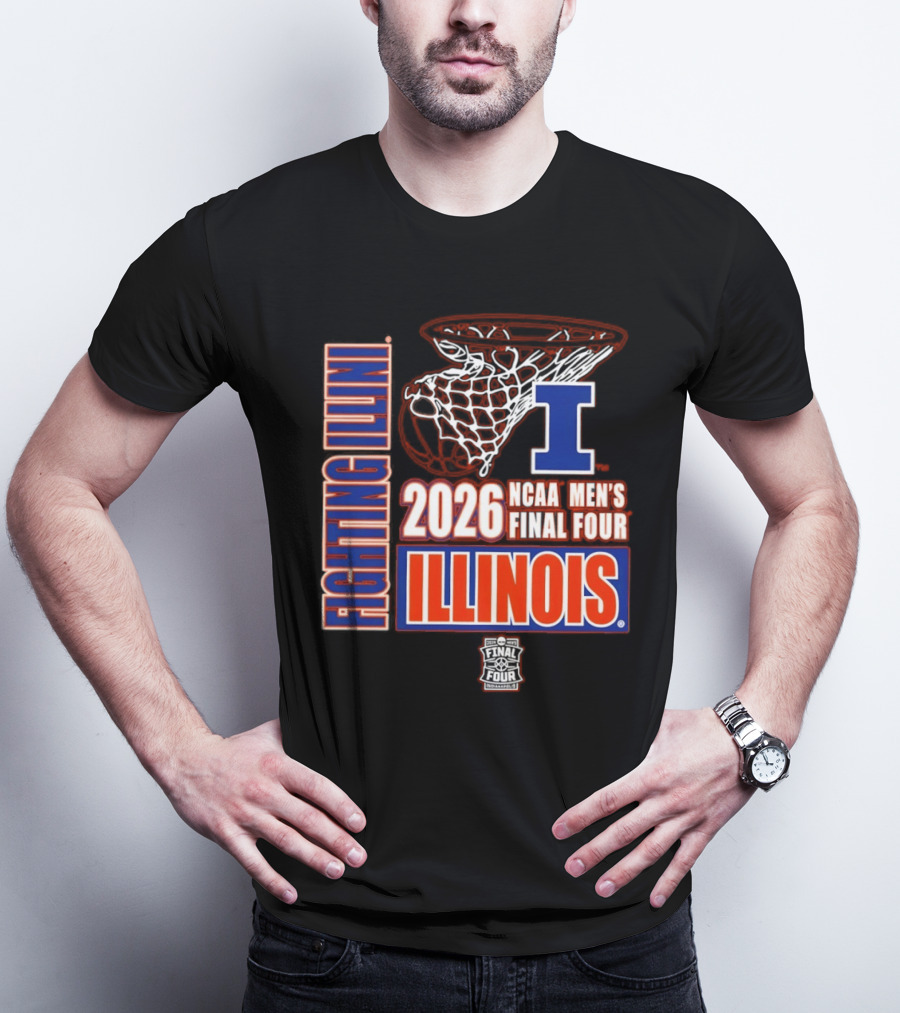 Illinois Fighting Illini 2026 NCAA Men's Final Four Basketball T-Shirt