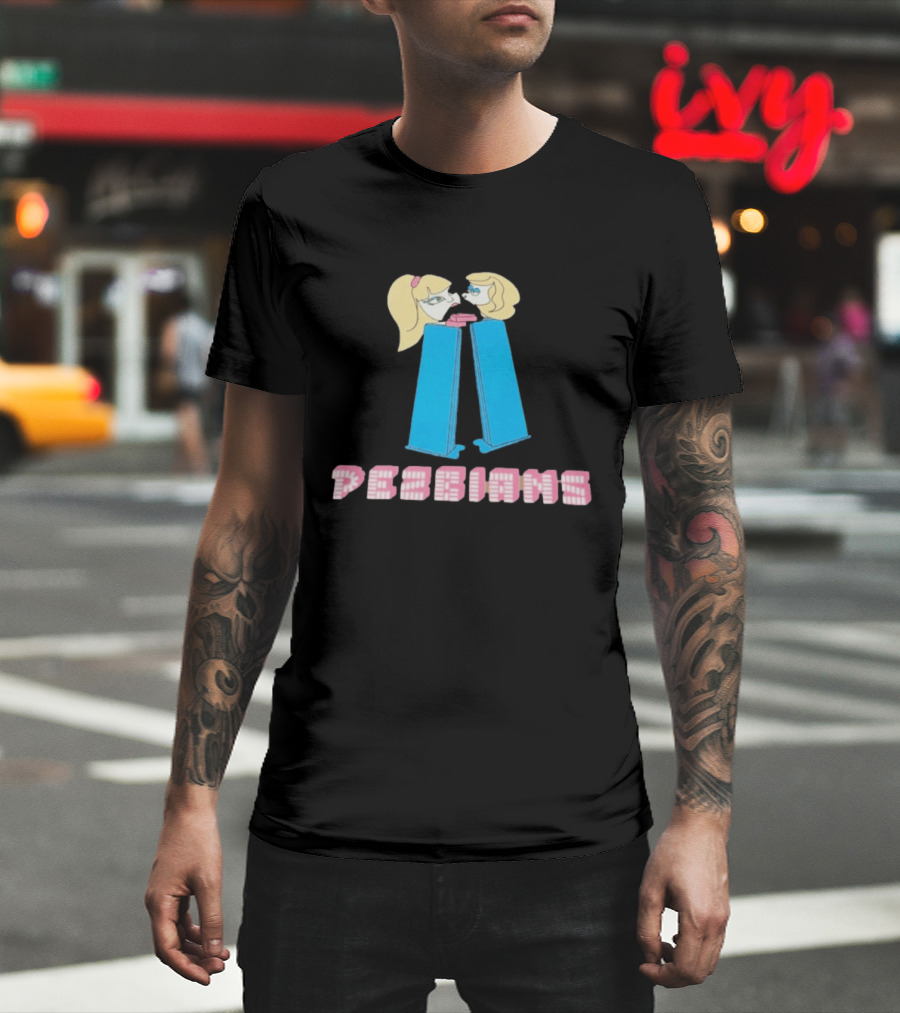 Pesbians Blonde Couple Kissing Meme Pez Dispenser T-Shirt