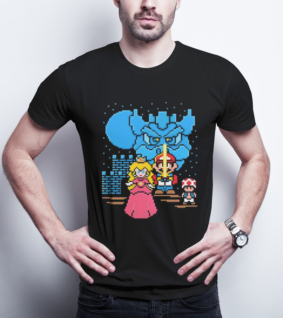 Super Mario Bros Star Wars Crossover With The Brothers Hildebrandt Pixel T-Shirt
