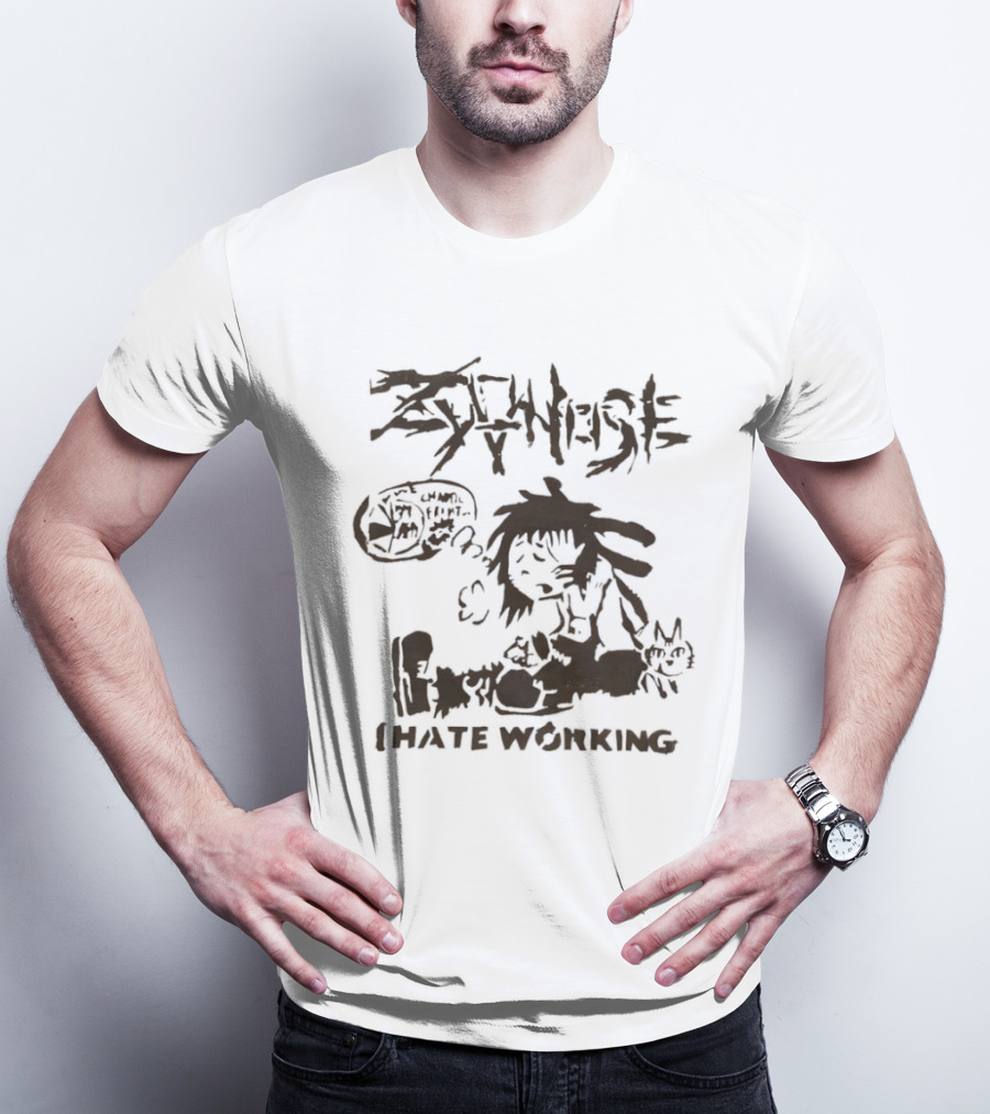 Zekanysee Cat I Hate Working T-Shirt
