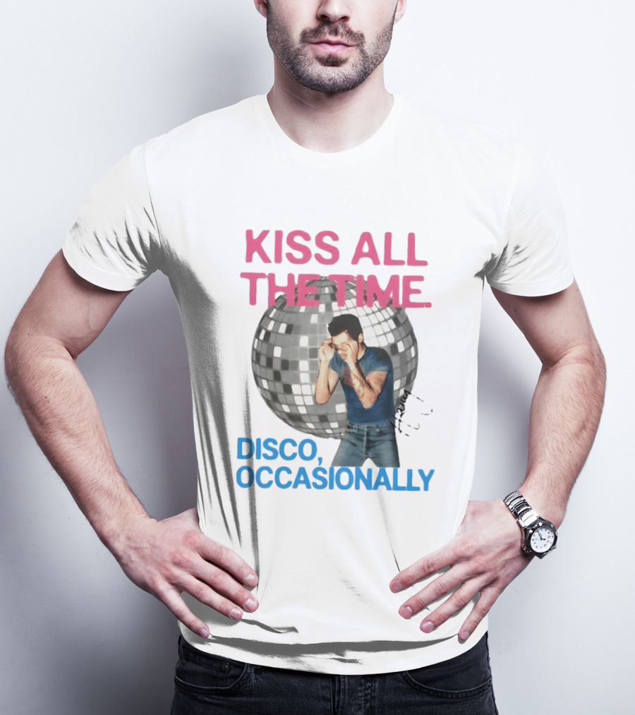 Kiss All The Time Disco Occasionally Retro Style Music Dance T-Shirt