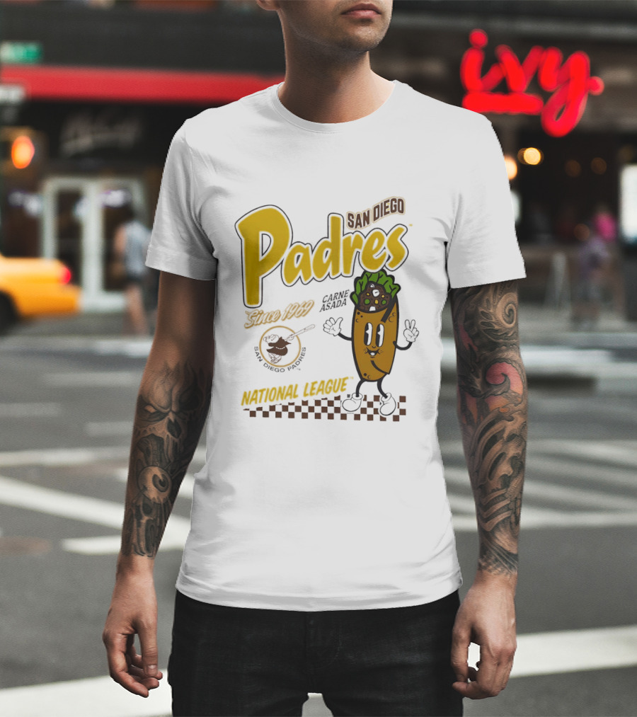 San Diego Padres Carne Asada National League Since 1969 Retro Baseball T-Shirt