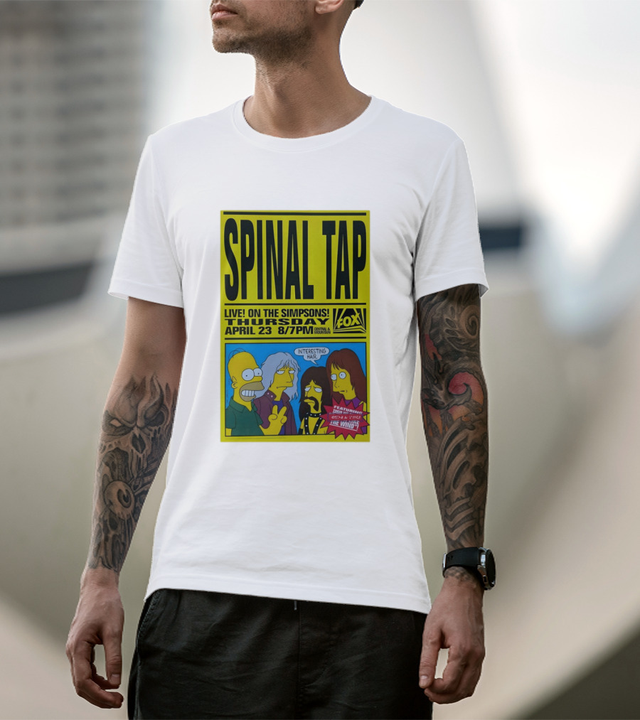 Spinal Tap Live On The Simpsons Thursday April 23 Fox 8 7pm With Interesting Hair T-Shirt