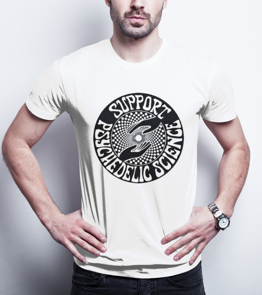 Support Psychedelic Science Hands Circular T-Shirt