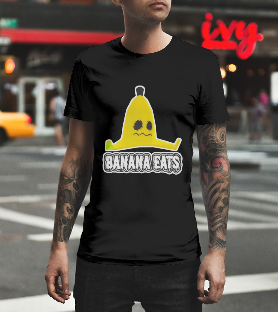 Banana Eats Game Inspired Funny Yellow T-Shirt