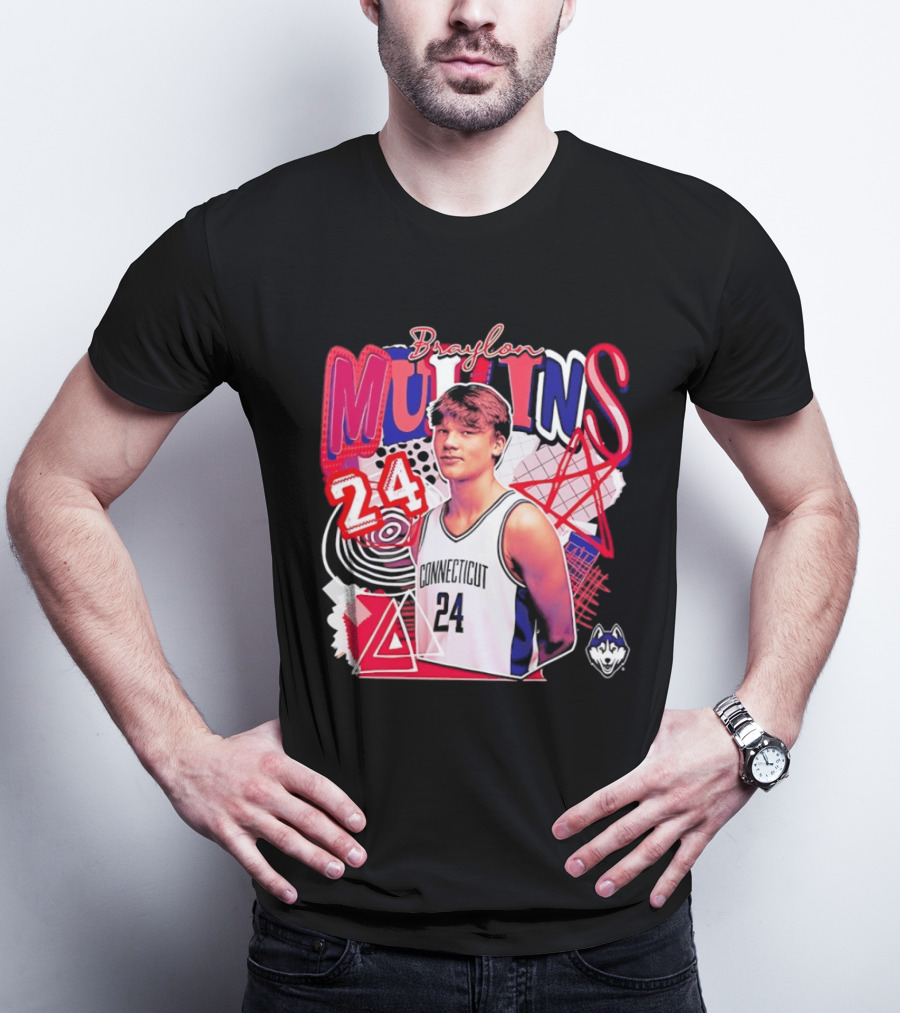 Braylon Mullins UConn Huskies Basketball 24 Collage T-Shirt